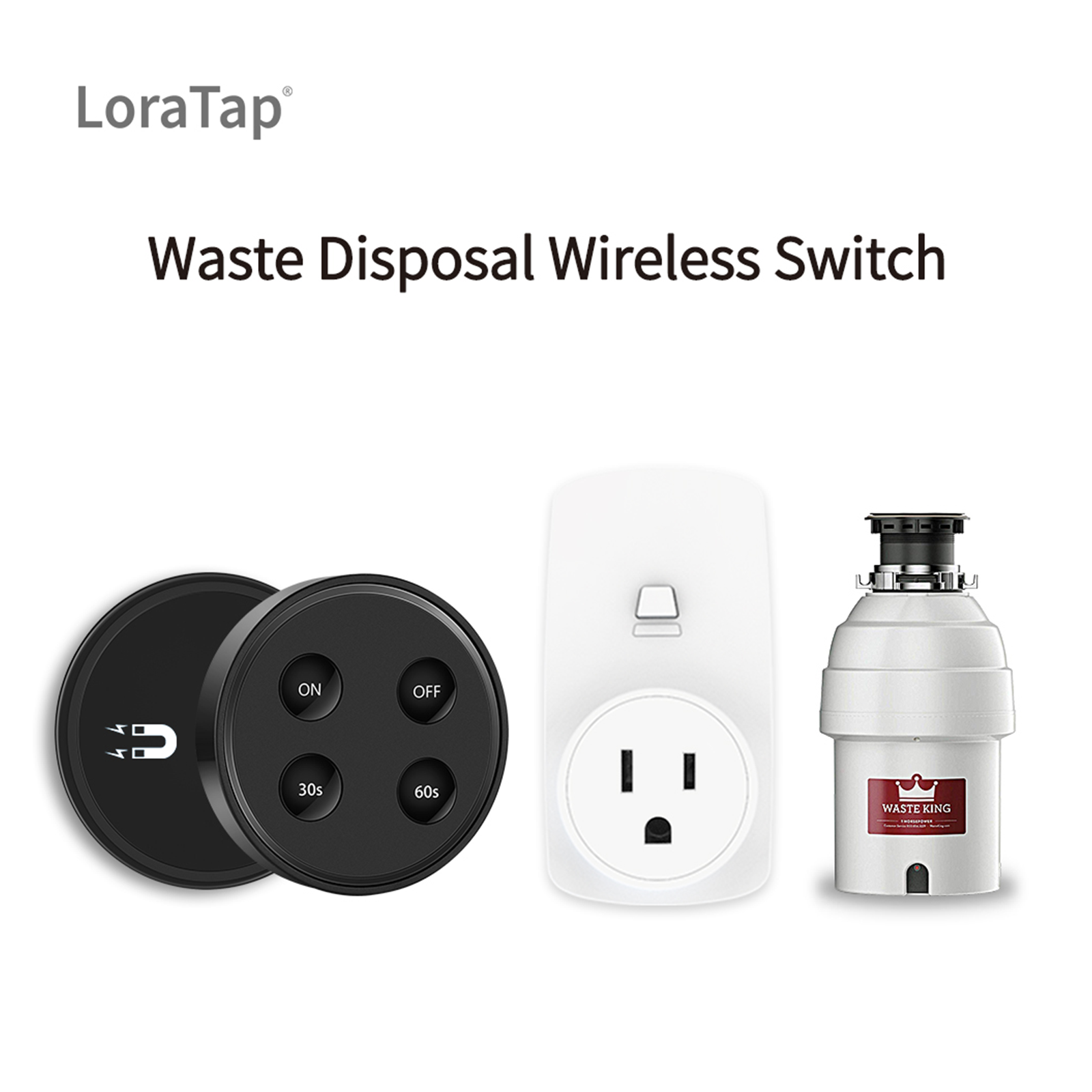 Garbage Disposal Wireless Switch Kit, Remote Control Outlet with Timer ...